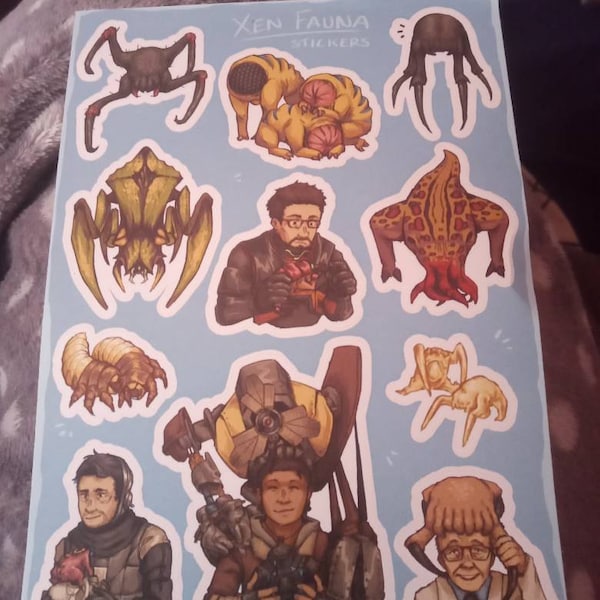Half Life Sticker Sheet || Gordon Freeman, Alyx Vance, Barney Calhoun ...
