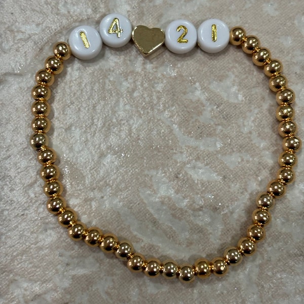 The Number Bracelet | Date Bracelet | Beaded Number Bracelet ...