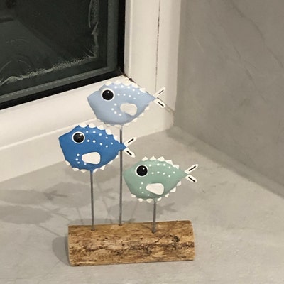 Blue School of Puffer Fish, a FAB Gift - Etsy