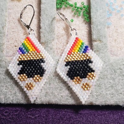 Bead Graph Paper, Seed Bead 2 DROP Brick Stitch Earring Graph Paper, 10 ...