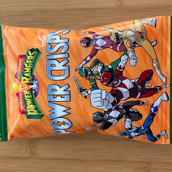 Printable Power Danger Chip Bag Labels - Super Sentai Birthday - Super ...