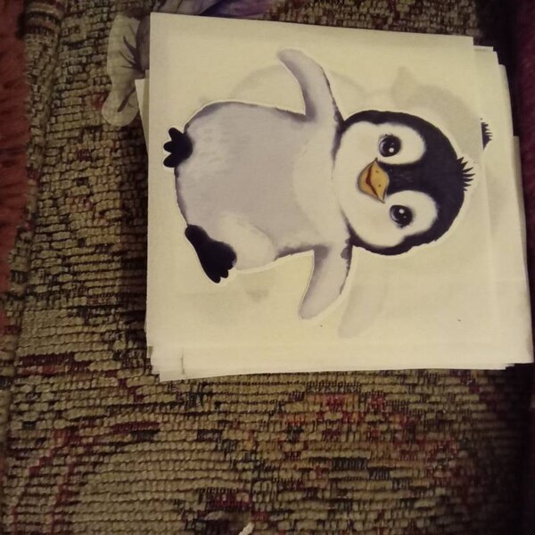 Stickers Penguins 1 Transparent or White Waterproof Vinyl Stickers ...