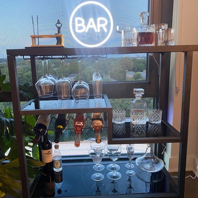 Neon Bar Sign for Home Bar Circle Shape Neon Sign Custom Bar Pub Table ...