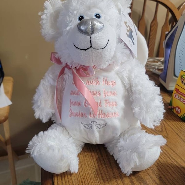 Angel, Bear, Angel Wings, Stuffed Animal, Sympathy Gift, Keepsake ...