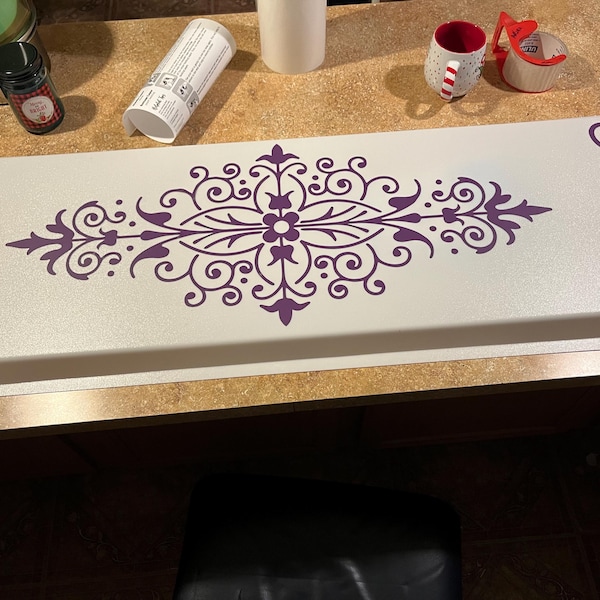 Scroll Ironworks Decorative Vinyl Decal-accent Scroll-bedroom-laundry ...