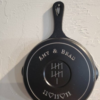 5 Inch Engraved Cast Iron Skillet Custom Anniversary, Decorative - Etsy