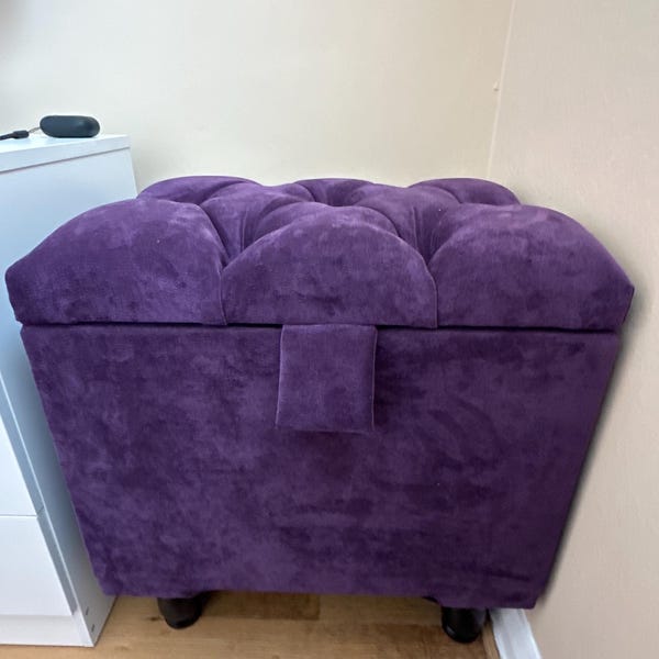 Premium Footstool, Pouffe Table, Handmade Ottoman Bench, Chesterfield ...