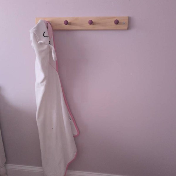 Wooden Peg Rack, Handmade Wood Peg Rack, Coat Rack, Choose Your Size ...