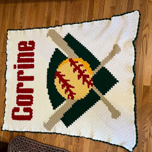Personalized Softball Crochet Graphgan C2C Pattern- Pattern Will Be ...