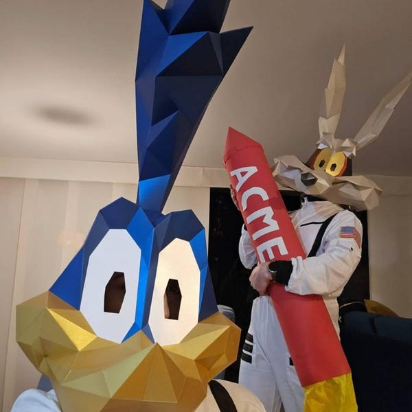 Roadrunner Mask: Low Poly Papercraft Mask (PDF Template) - Etsy Canada