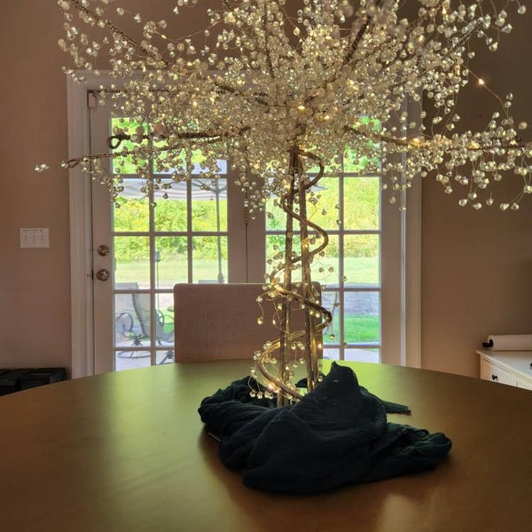 50''gold 8 Arm Metal Cluster Candle Holder, Tall Stand Glass Candles ...