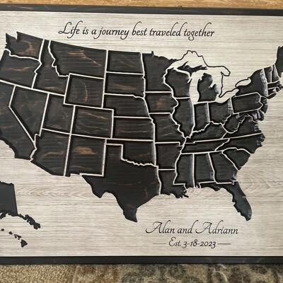 US Push Pin Travel Map That You Can Use Push Pins to Mark Locations ...