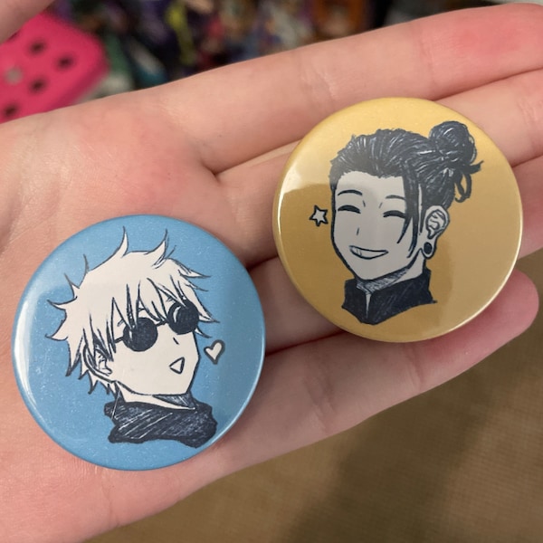 Gojo Geto Badge - JJK Badges - Jujutsu Kaisen Gift - Anime Merch ...