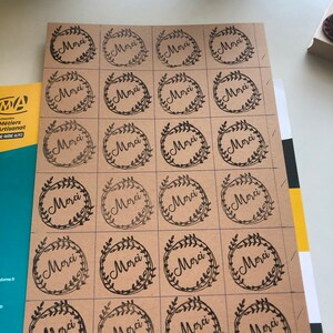 Tampon support bois Merci Couronne - Etsy France