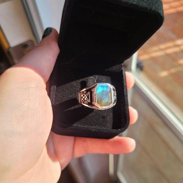 Sigil of Lucifer Ring,labadorite Ring,lucifer Series Sterling Silver ...