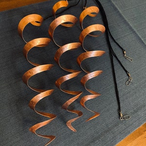 20 Hanging Pounded Copper Kinetic Wind Sculpture Double | Etsy