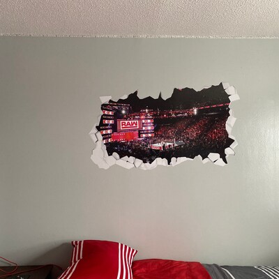 WWE RAW Smashed Wall Sticker - Etsy
