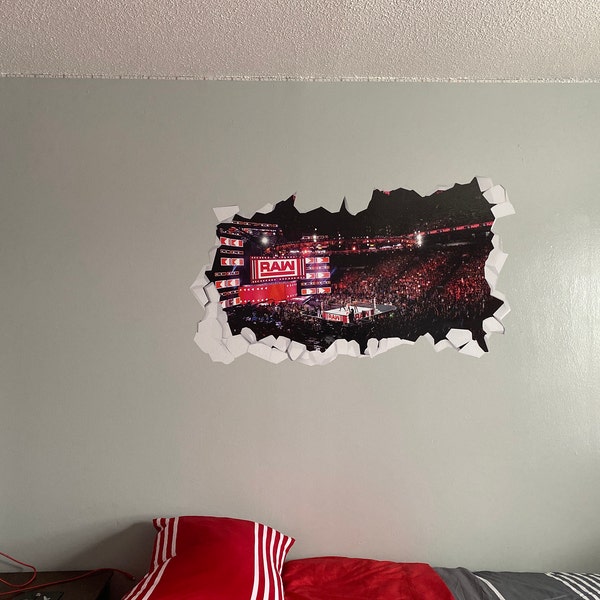 WWE - RAW Smashed Wall Sticker - Etsy