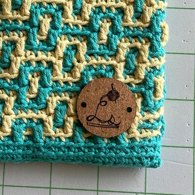 1.25 Round Vegan Leather Knitting Labels Custom - Etsy