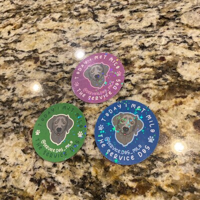 Stickers Assistance Animals Save Lives Personalize I Met - Etsy