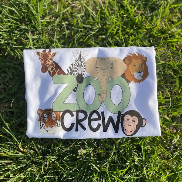Zoo Crew PNG| Kids Zoo Animals Sublimation File| Kids Zoo Shirt Design ...