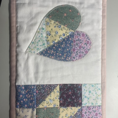 Vintage Heart Mug Rug Pattern Featuring Foundation Paper Piecing ...