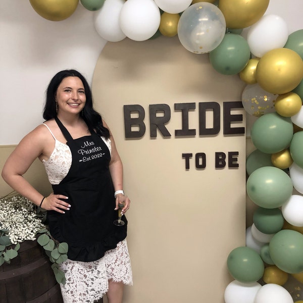 Handmade Personalized Apron, Bride, Wedding Apron, Bride Apron, Women’s ...