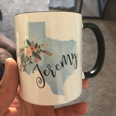 Personalized Texas Mug / Personalized Mug / Custom State Mug / Friend ...