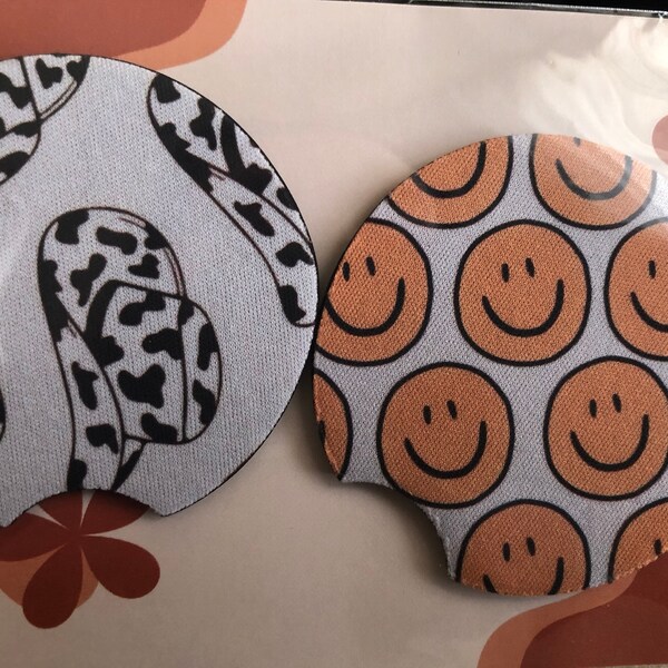 Cute Car Coasters, Retro Car Coasters, Preppy Car Coasters, Cute Car ...