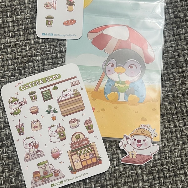 Cute Tea Time Sticker Sheet, Hand Drawn Planner Stickers and Kawaii ...