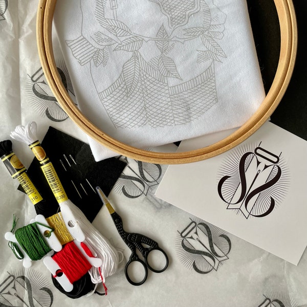 KIT - Dominique / Embroidery Kit / Stitch Kit / Craft Kit / Embroidery / Embroidery Art ...