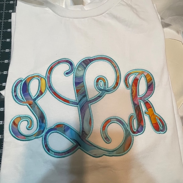 7 Size Interlocking Monogram Applique 3 Letters Monogram Font BX Fonts ...