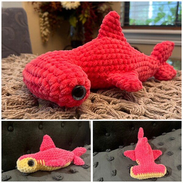 Hamilton the Great Hammerhead Shark Amigurumi Pattern, Crochet ...
