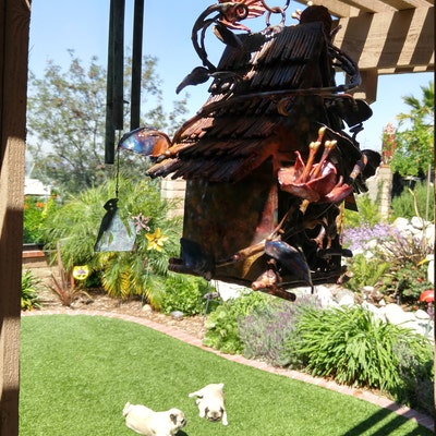 Copper Thatch Roof Bird House - Etsy