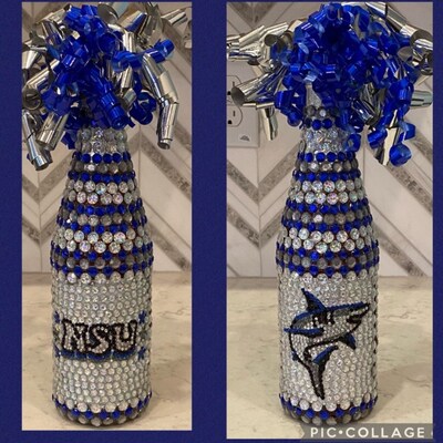 Custom/personalized Bedazzled Bottles. Bed Parties/college Dorm Decor ...
