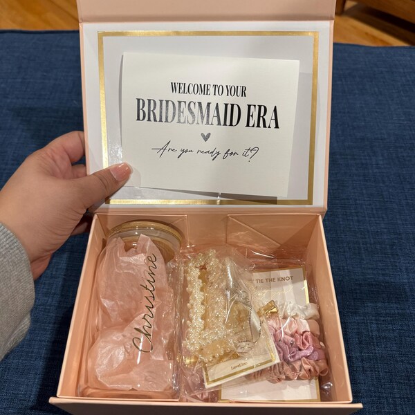 Personalized Bridesmaid Proposal Box: Hair Accessories Gift Set - Etsy