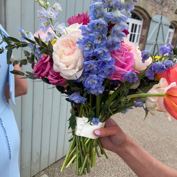 Porcelain Forget Me Not Pin Brooch/wedding Brooch/ Blue Flower Brooch ...