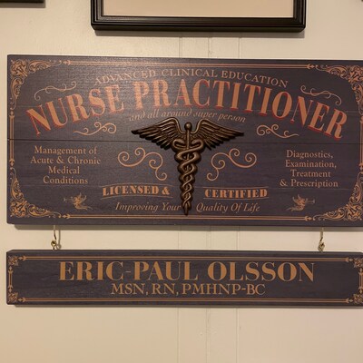 Nurse Practitioner Wood Sign With Optional Personalization - Etsy