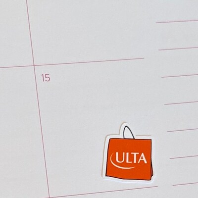 F065 Ulta Shopping Bag Planner Sticker Hand Drawn - Etsy