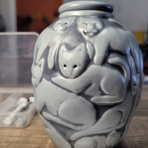 Tall Craftsman Pottery, Teco Style Vase, Bungalow Interior Decor ...