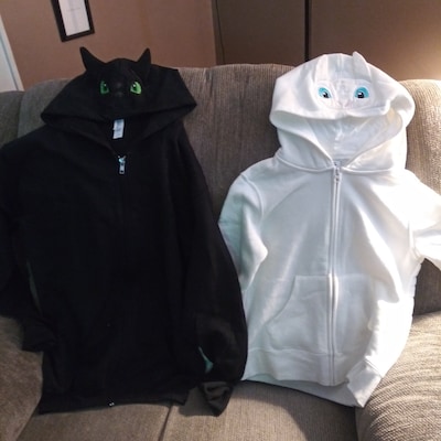 Toothless Zip up Hoodie Jacket Light Fury Jacket How to Train Your ...