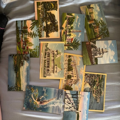 25 Antique and Vintage Postcards Random Lot From the 1920s Through '80s ...