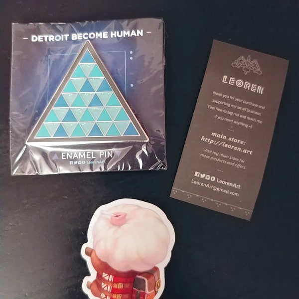 Detroit Become Human - Big Hard Enamel Pin + Glitter - Etsy