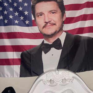 Pedro Pascal American Flag Pedro Pascal Wall Tapestry in Daddy We Trust ...