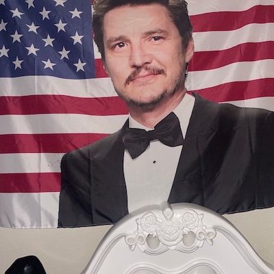 Pedro Pascal American Flag Pedro Pascal Wall Tapestry in Daddy We Trust ...