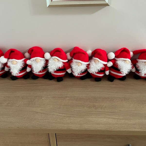 PDF Knitting Pattern Christmas Tree Decorations Ornaments Baubles Santa ...