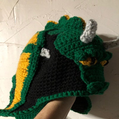 Crochet Dragon Hat Pattern. Easy Instructions for Cool Earflap Beanie ...