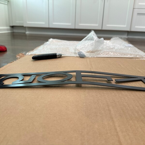 Modern House Number Sign With Stakes | Metal House Numbers With Street ...