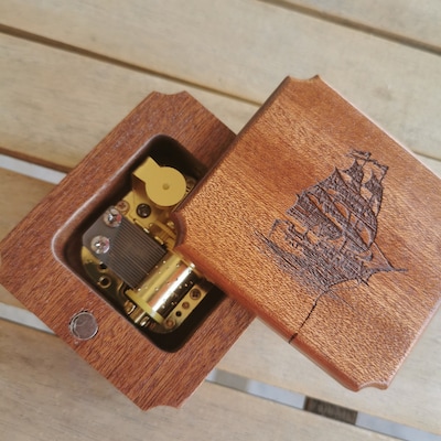 Personalized Pirates Ship Music Box Davy Jones Music Box - Etsy