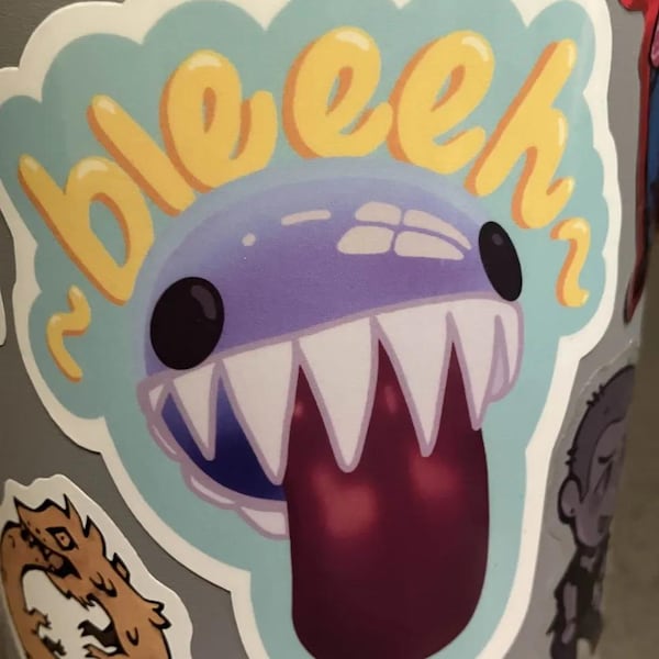 Bubble Bleh - Waterproof Vinyl Sticker - Original Art - Gloss Finish ...